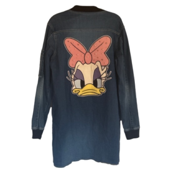 tony denim | Jackets & Coats | Womens Daisy Duck Long Denim Jacket ...
